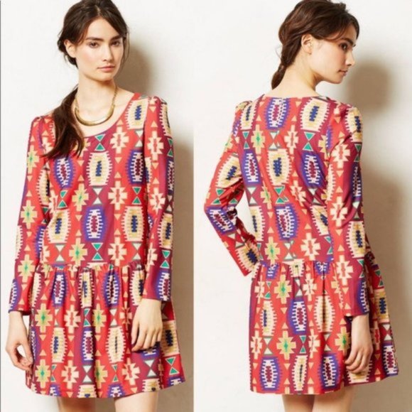 Anthropologie | Dresses | Anthropologie Eyedoll Drop Waist Boho Dress S ...